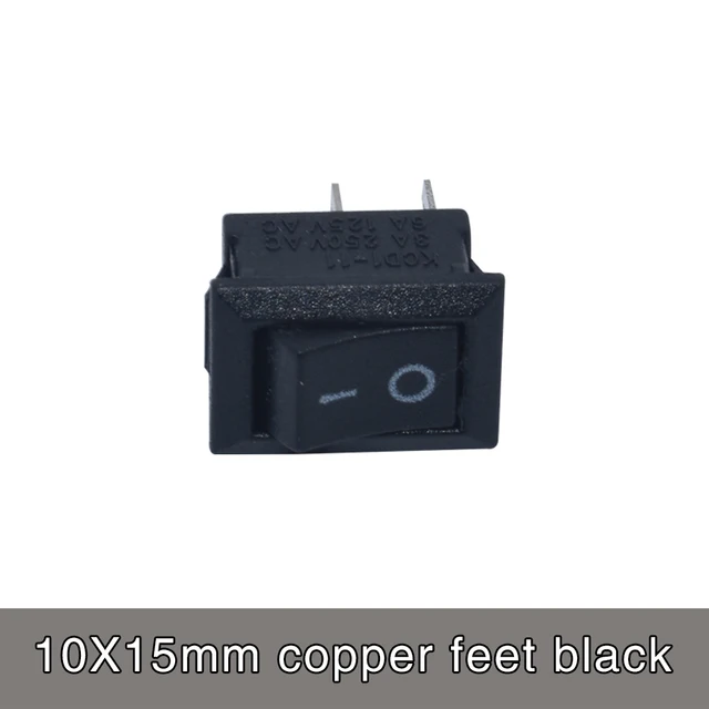 5pcs KCD1 Rocker Switch Push Button Mini Switch 6A-10A 250V KCD1-101 ...
