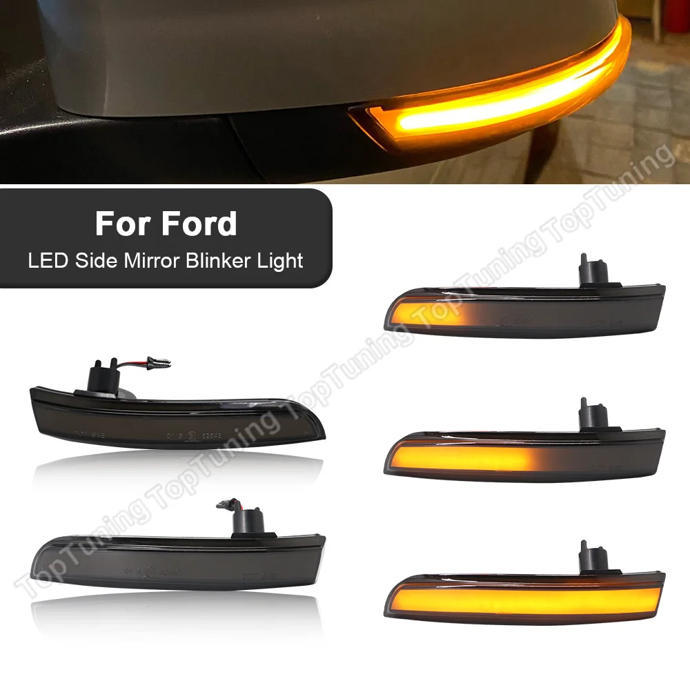 Black Dynamic Turn Signal Light LED Side Rearview Mirror Sequential ...