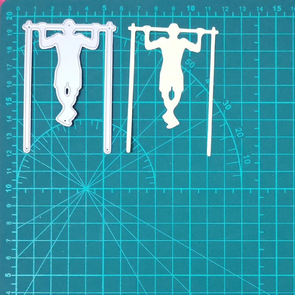 Man Doing Pull-ups Exercise Metal Cutting Dies Real Picture Cut Die ...