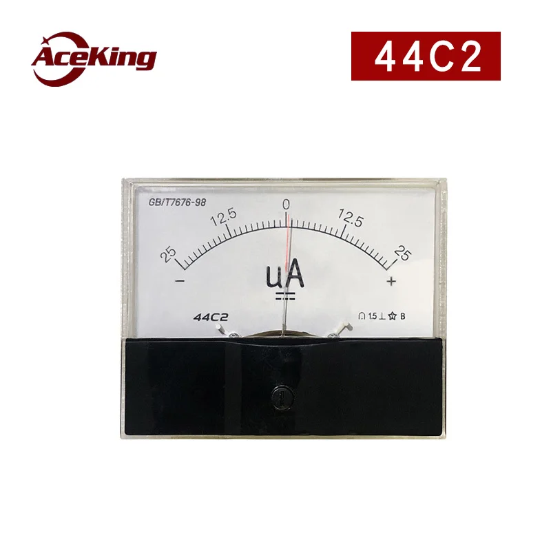 Microamperímetro CC 44c2, más o menos, 25ua, 50ua, 100ua, 250ua, 500uA ...