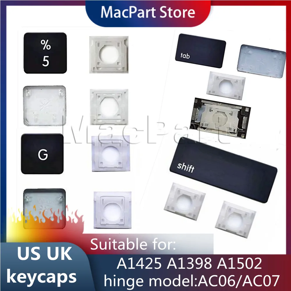 For Macbook Pro Retina Laptop A1425 A1398 A1502 Keys Keycaps Us Uk ...
