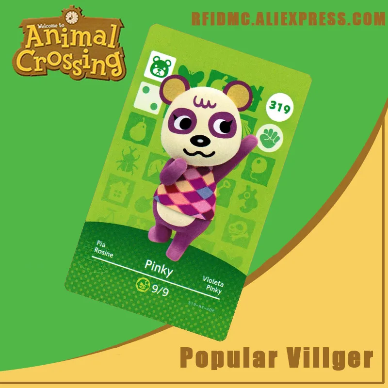 Tarjeta Amiibo Pinky Animal Crossing para nuevos horizontes, 319 ...