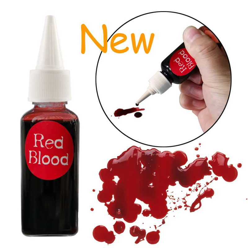 30ml Fake Blood for Bloody Nose Eyes Ears Vampire Zombie Makeup Props ...