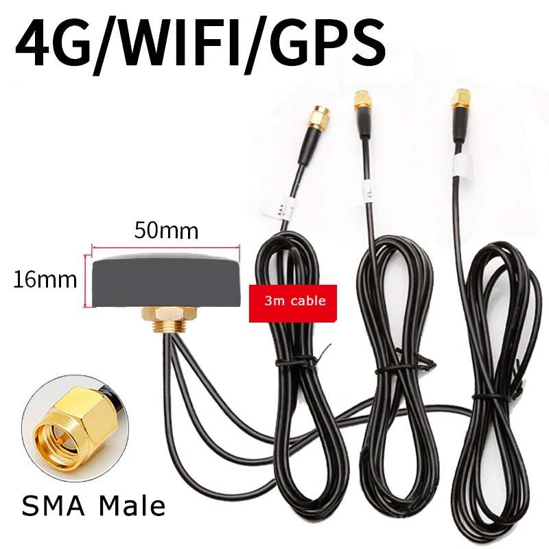 4g Wifi Gps Triple 3-in-1 Combination Antenna Gsm Gprs Lte 2.4g ...