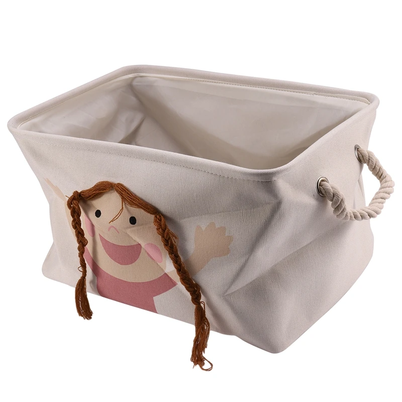 Folding Laundry Basket for Kids Toy Storage Basket Sundries Books ...