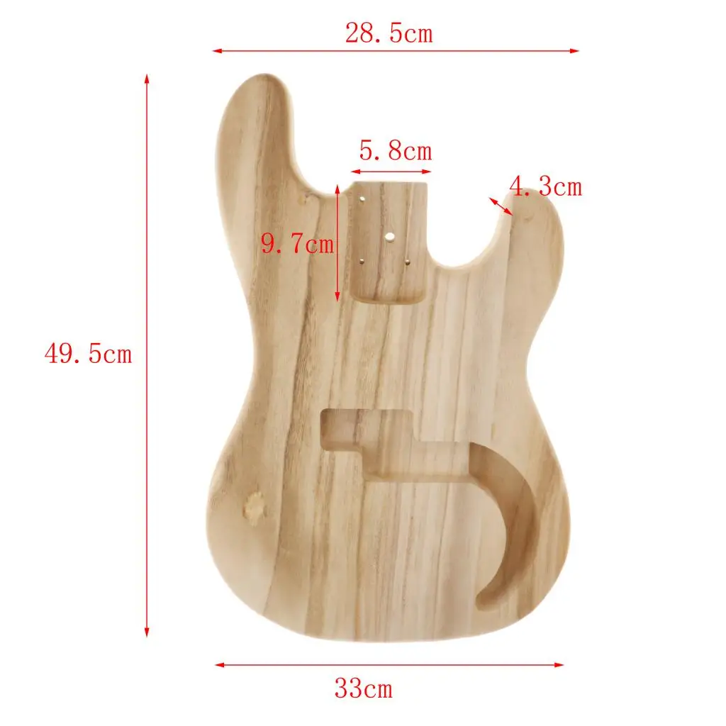 P Bass Guitar Body Templates