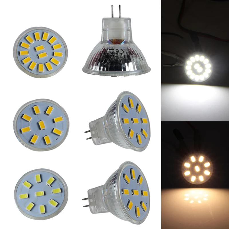 lampade gu4 mr11 led 12v 24v spotlight 1W 2W super glass cup Diameter ...