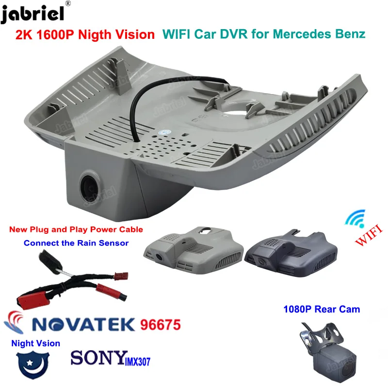 2K 1600P Dashcam New Night Vision Wifi Car Dvr Dash Cam Recorder for ...