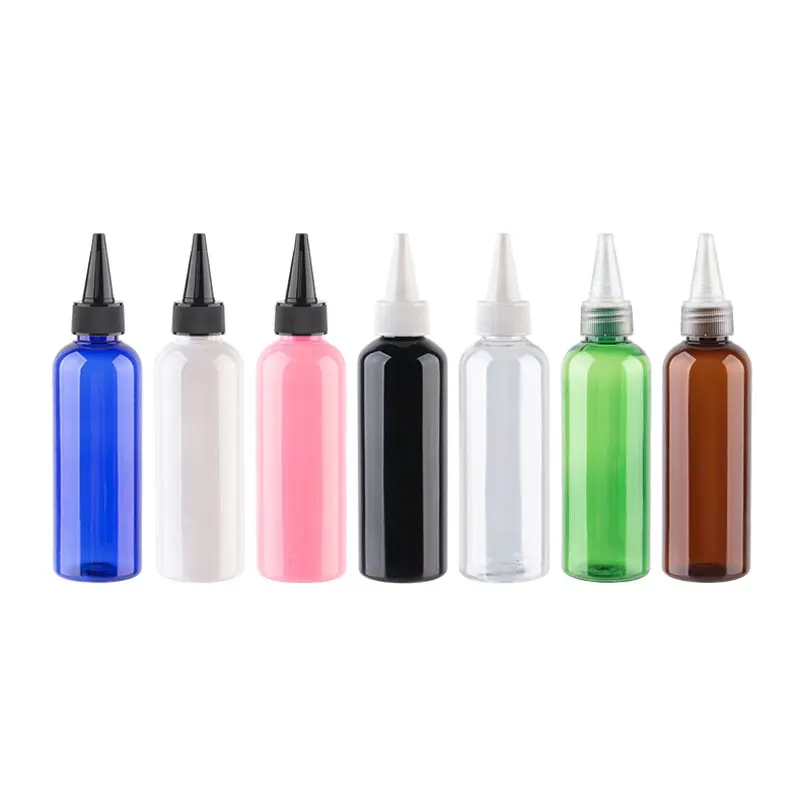 100ml X 50 Empty Round Pointed Mouth E Liquid Plastic Container 100cc ...
