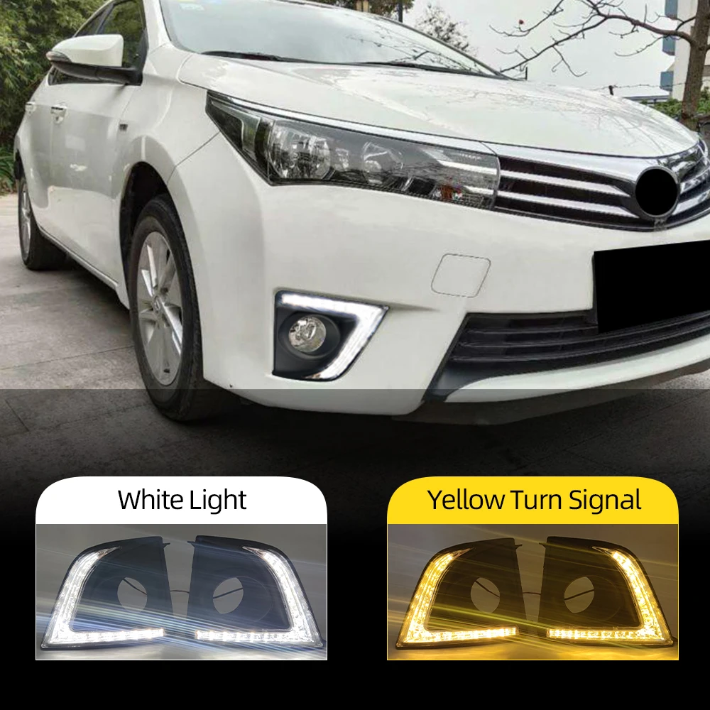 2PCS-Car-LED-Daytime-Running-Light-For-Toyota-Corolla-2014-2015-2016 ...