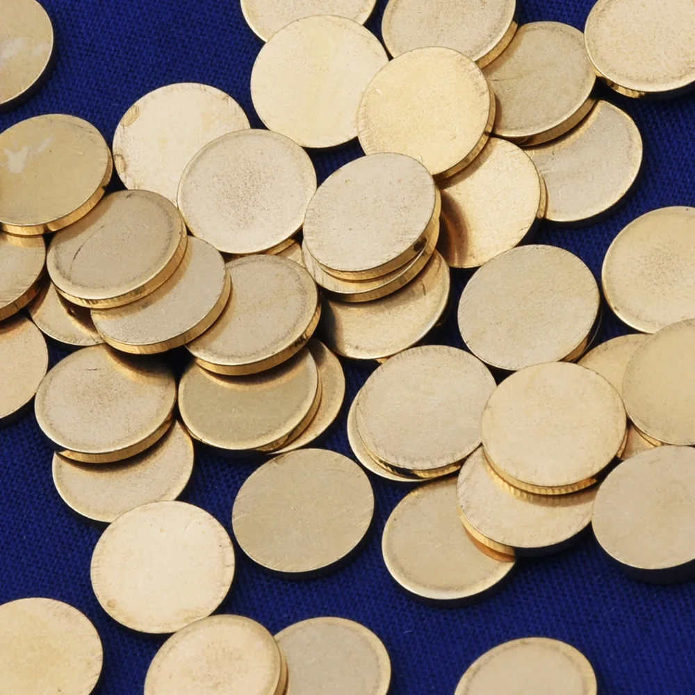 50-Bulk-Round-Brass-Stamping-Blanks-Discs-Tags-Diy-Supplies-Multi-Sizes ...