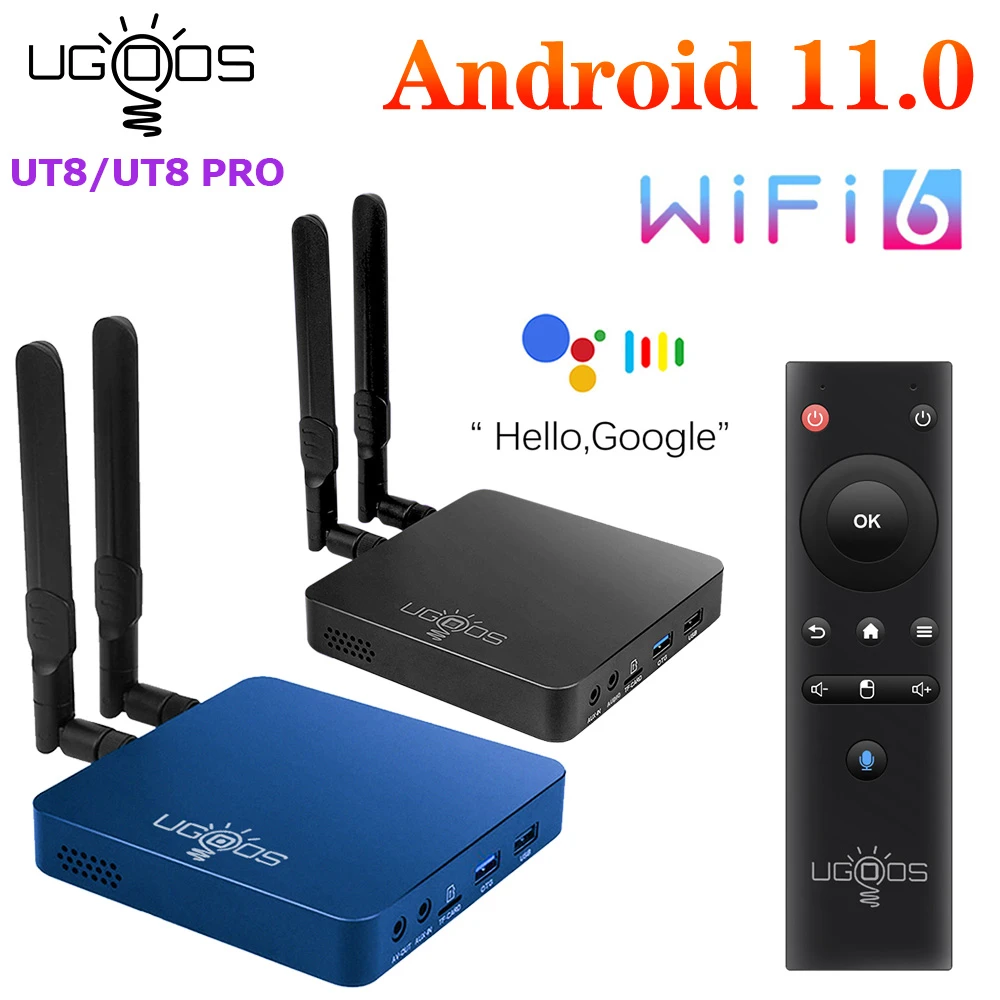 UGOOS – boîtier Smart TV UT8 PRO, Android 11, DDR4, RAM 8 go, rom 64 go ...