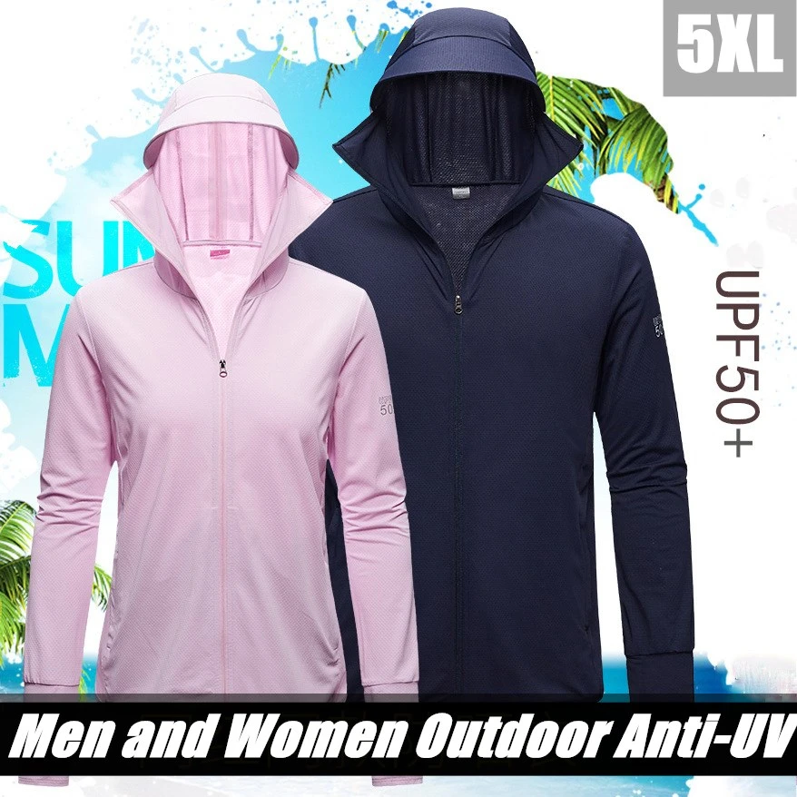 Sun Protection Clothing Men Women Thin Long Sleeve Ice Silk Breathable ...
