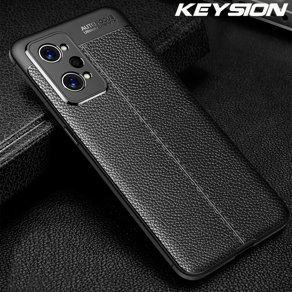 KEYSION Shockproof Case for Realme GT Neo 2 2T 5G Leather Texture Soft ...