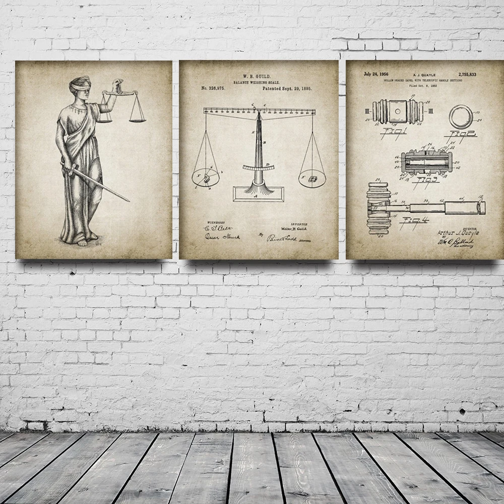 Prints Art & Collectibles Digital Prints Scales of Justice Minimalist ...