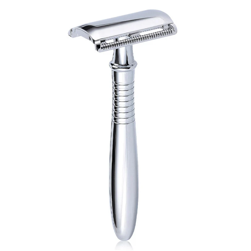 Men Shaving Stainless Metal Safety Razors Long Handle Manual Classic ...