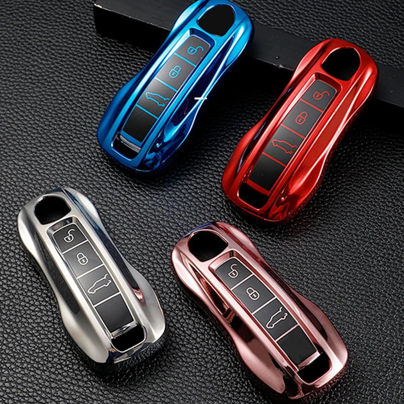 Tpu Car Key Cover Case Bag Fob Shell Holder For Porsche Macan 911 ...