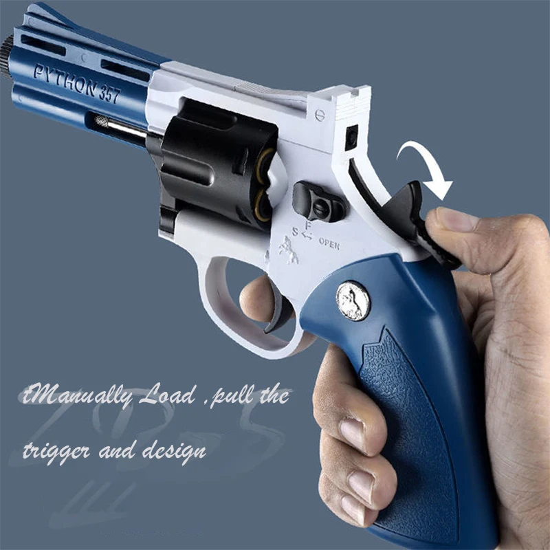 New 357 Zp5 Revolver Pistol Launcher Safe Soft Bullet Toy Gun Ejection Weapon Model Airsoft ...