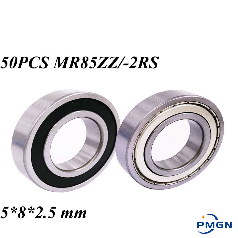 50PCS MR85ZZ MR85 2RS 베어링 ABEC 5 5*8*2.5mm 소형 MR85 ZZ 볼 베어링 MR85ZZ MR85 ...