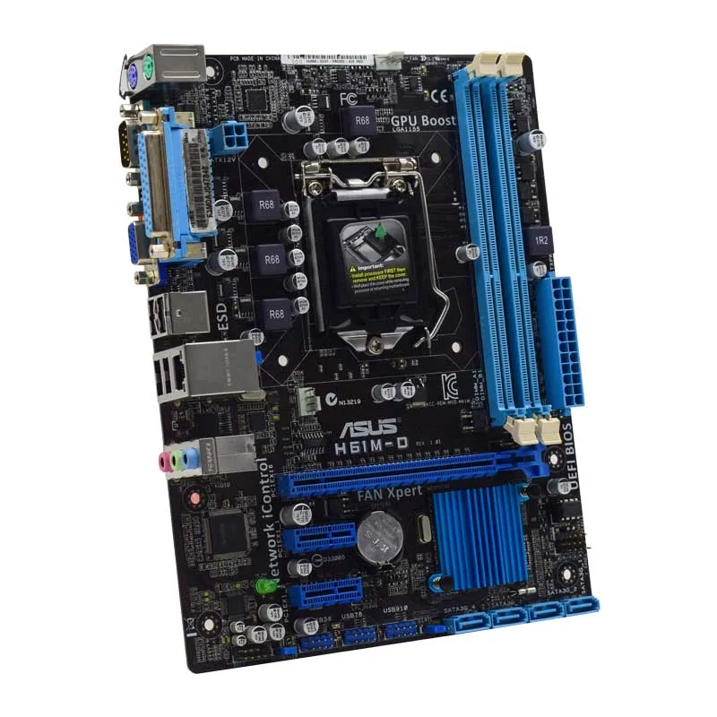 ASUS-placa Base H61M-A/USB3 1155 DDR3, LGA 1155 Core I7 I5 I3 Procesador H61 16GB RAM PCI-E 2,0 ...