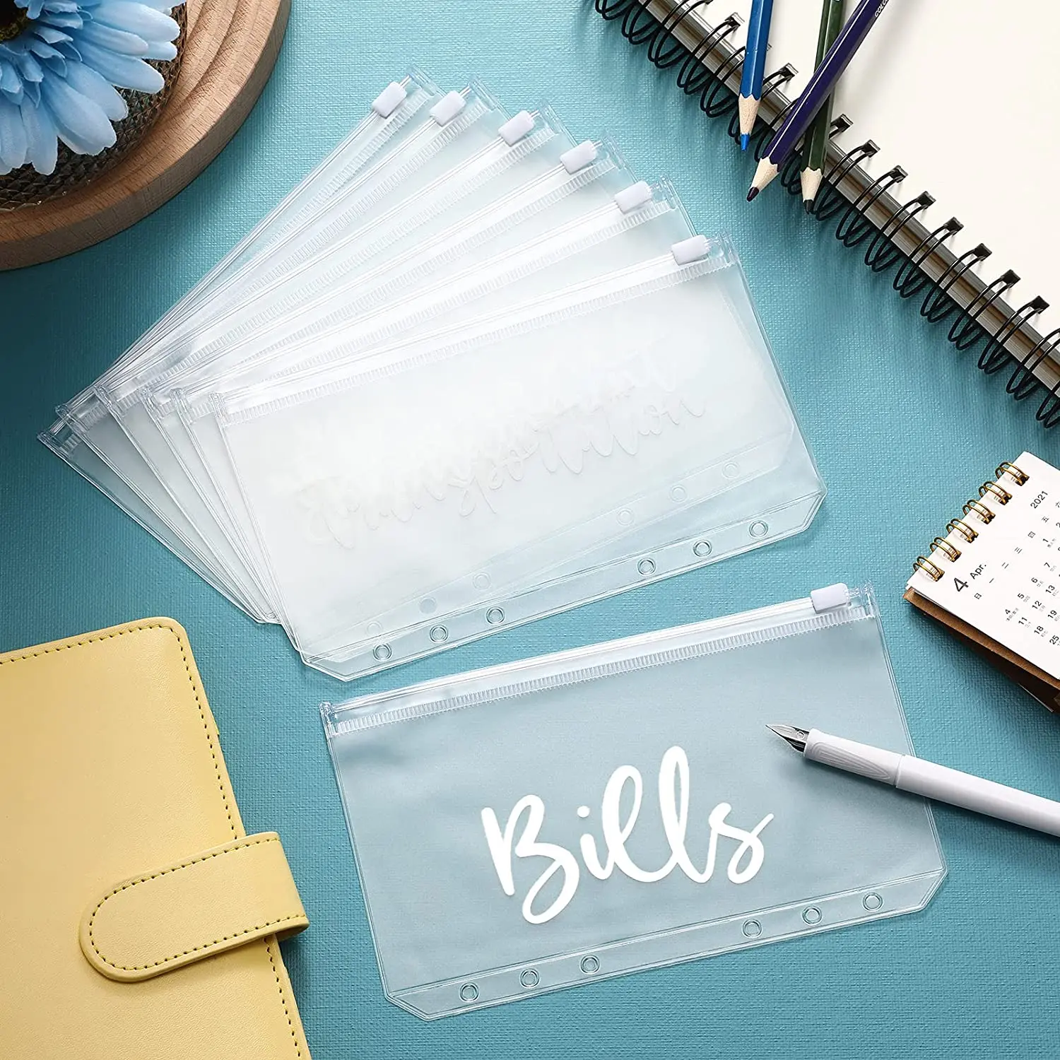 POCHETTE PLASTIQUE,Black letters--Pochettes de rangement pour classeur ...