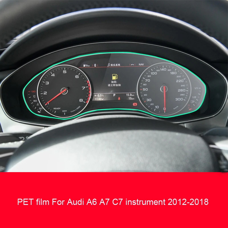 PET protective film For Audi A6 A7 C7 2012-2018 Automotive interior Instrument panel membrane ...