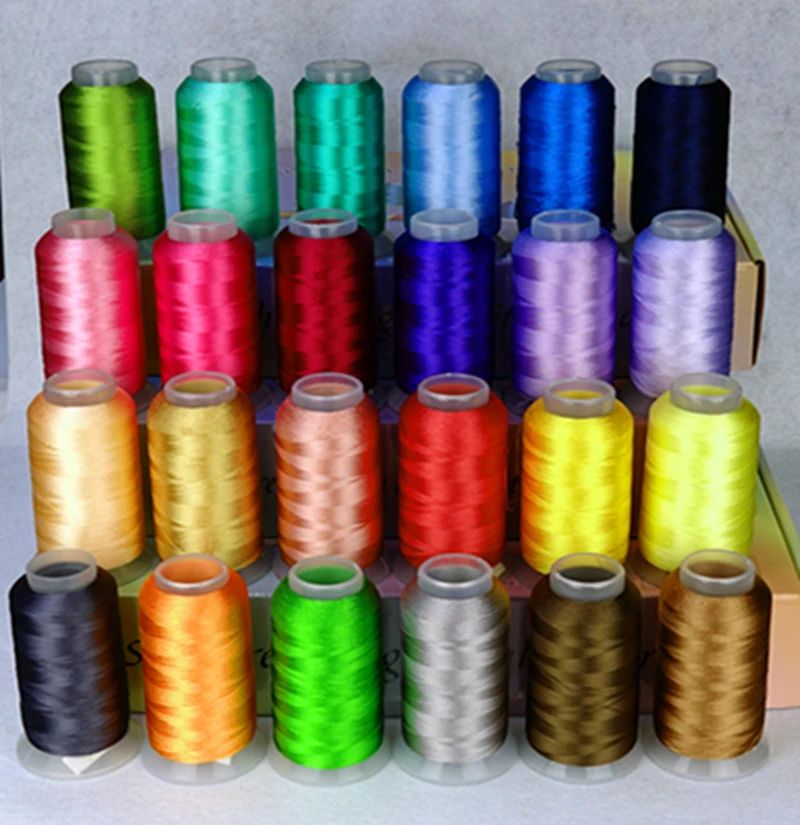 Simthread Machine Embroidery Thread Rayon Thread 20 Colors For Sewing ...