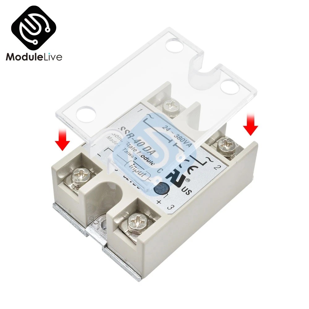 Safety Cover Case for Single Phase Solid State Relay SSR Clear Plastic ...