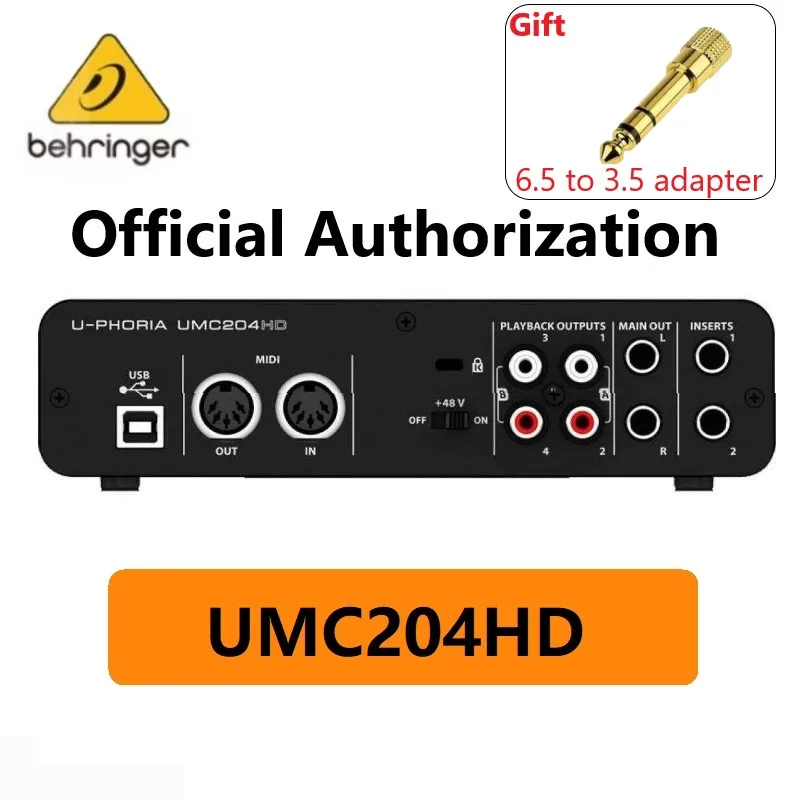 Original Behringer UMC204HD Sound Card audio interface Recording ...