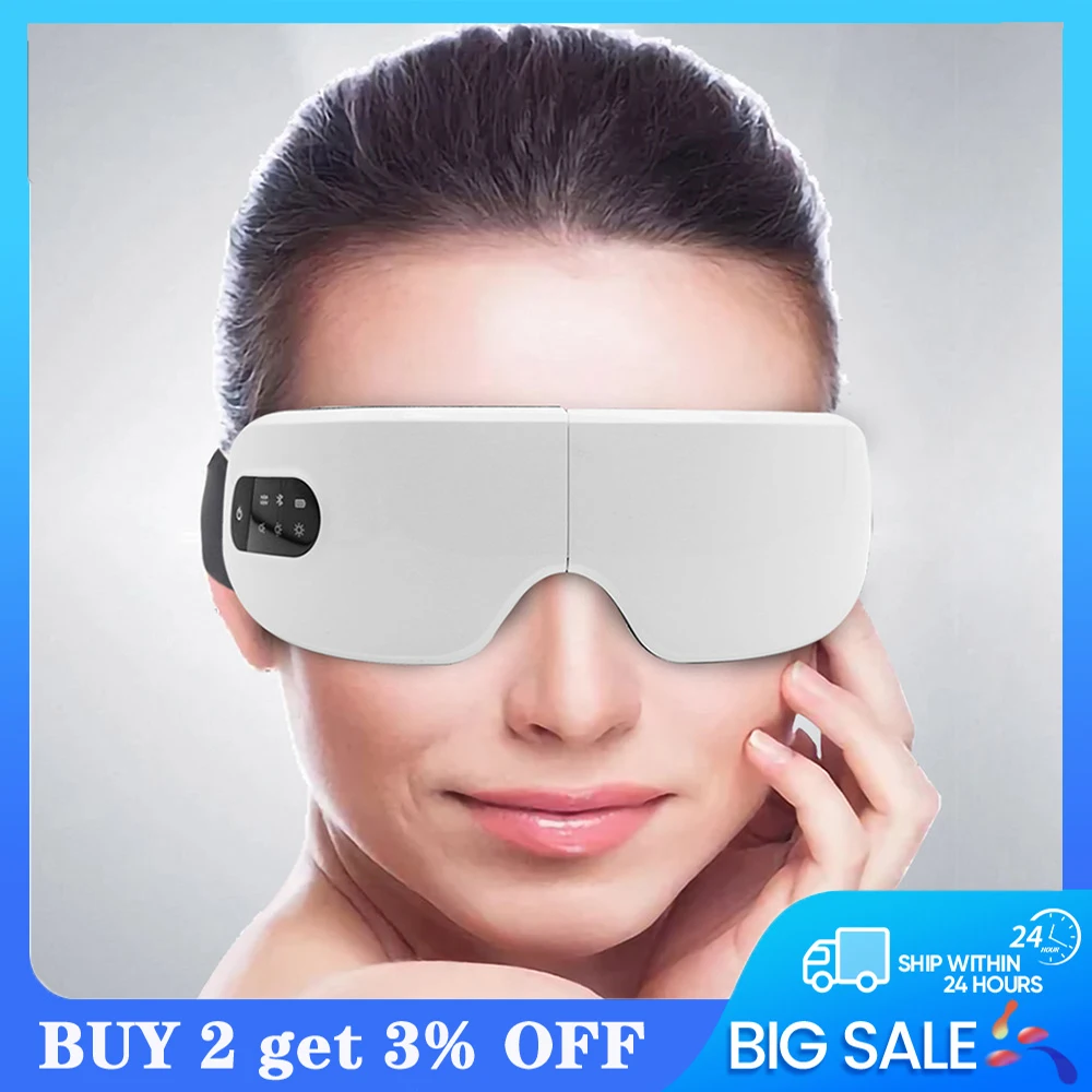 Smart Eye Massager Electric Wireless Vibration Massage Glasses With ...