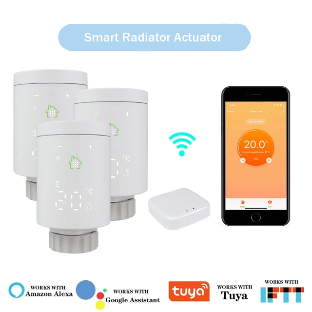 Tuya ZigBee3.0 Smart Radiator Actuator Programmable Thermostatic Valve Temperature Controller ...