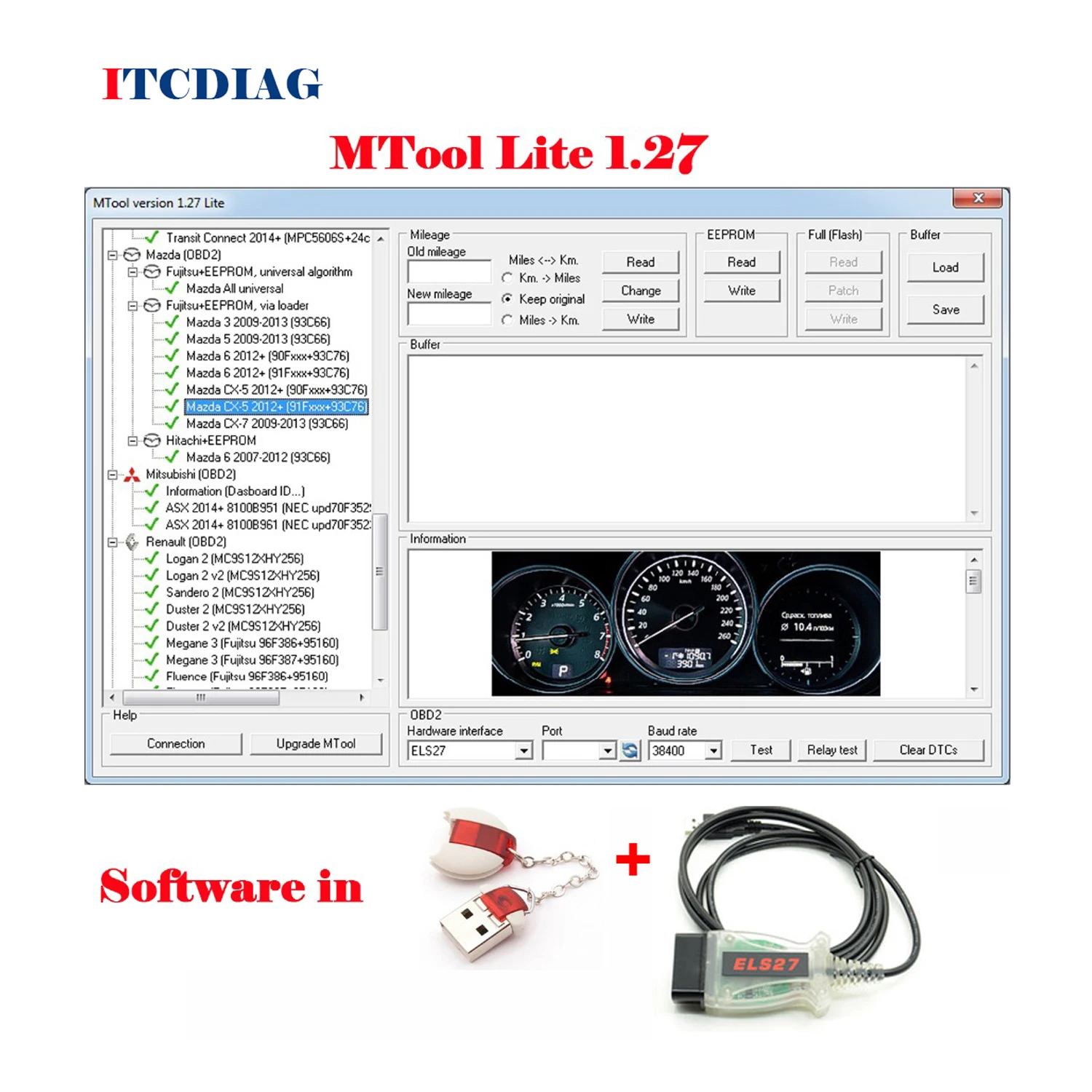 Mileage Correction Software MTool Lite 1.27 Version Mileage Programmer ...