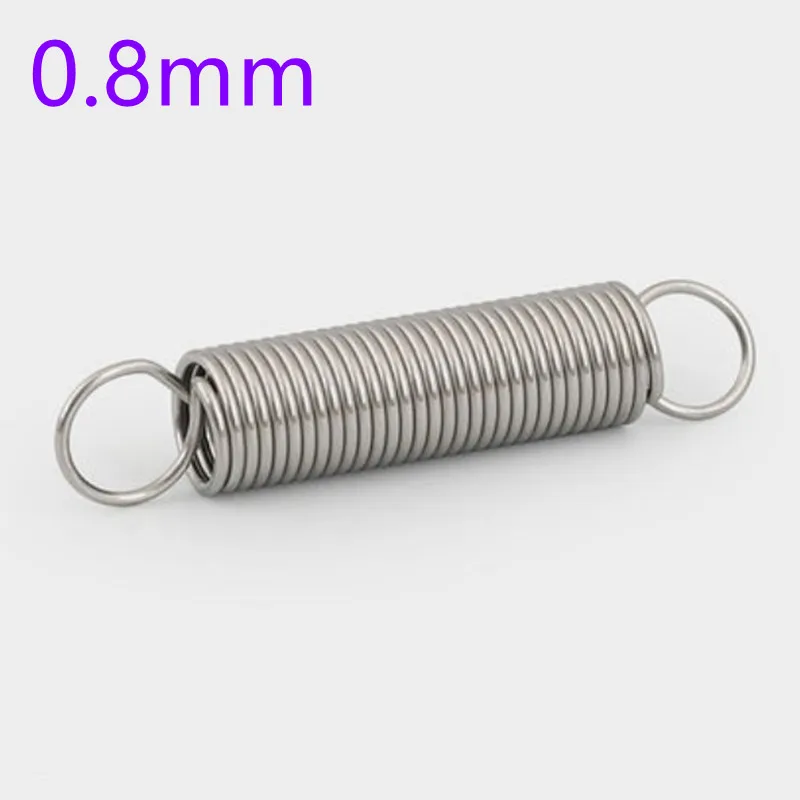 5pcs/lot 0.8mm Stainless Steel Tension Spring Extension Spring Outer ...