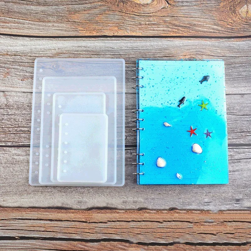 DIY silicone crystal Epoxy notebook mold B5 A5 A6 A7 high mirror cover ...