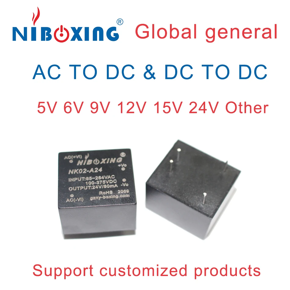 1pcs 220v 240V 110V to 5v 9V 12v 15v 24v 2W acdc dcdc plastic case ...