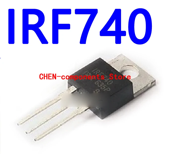 새로운 가정용 IRF740 IRF740PBF TO 220 전계 효과 튜브 TO 220, 10pcs|LED 칩| - AliExpress