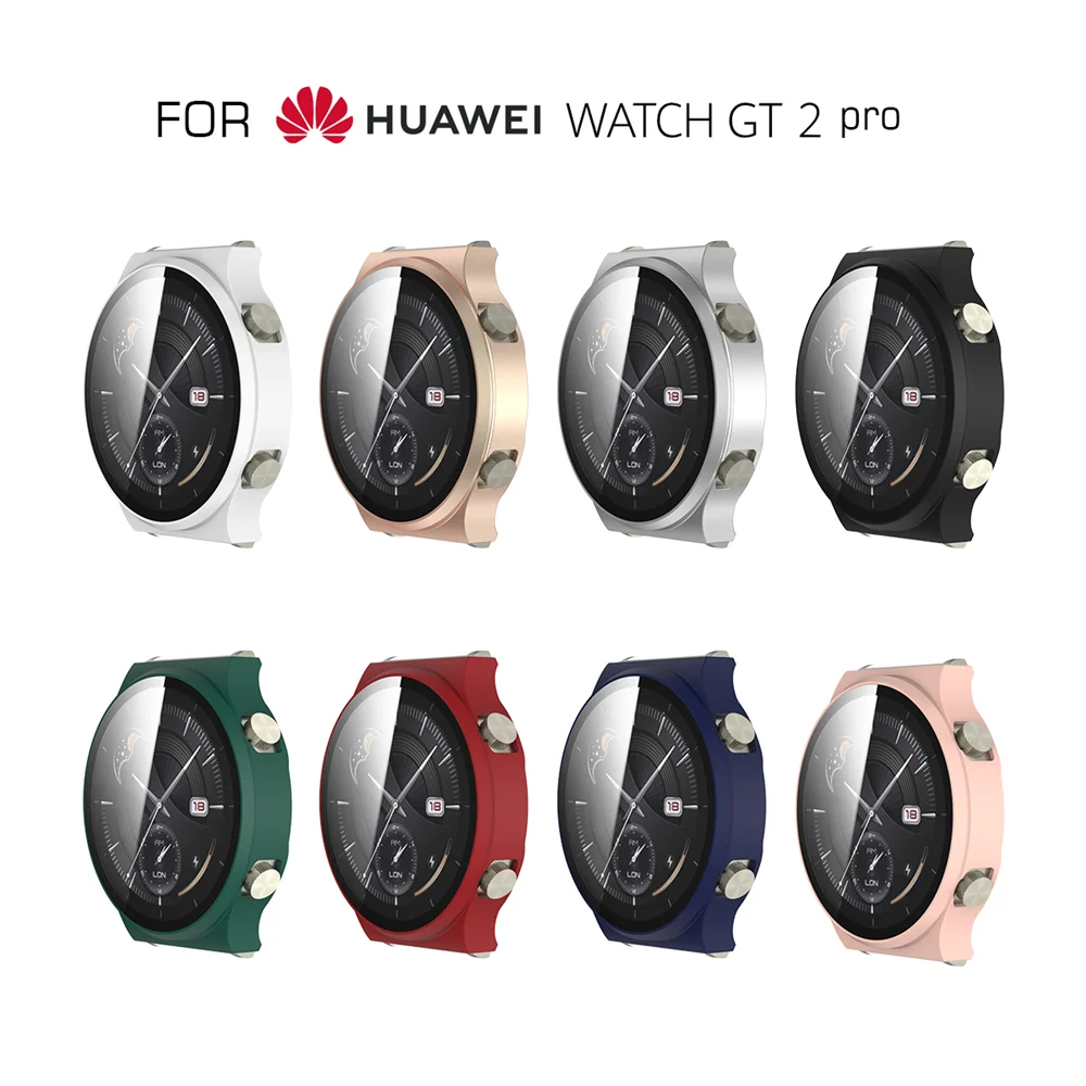 Protective Case For Huawei Watch Gt 2 Pro Matte Watch Cover Tempered ...