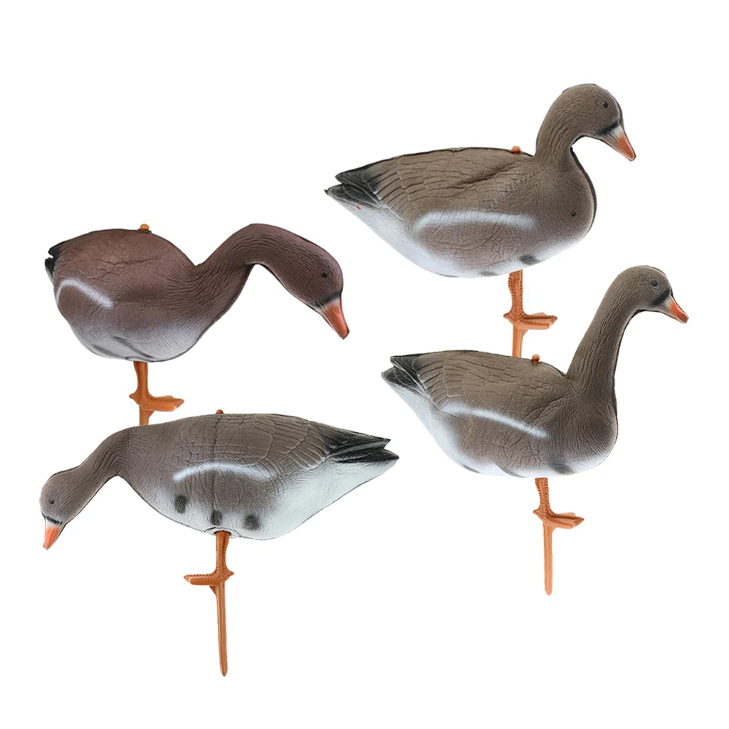 4Pcs-Realistic-Goose-Hunting-Decoy-Turkey-Crow-Decoys-Garden-Decor ...