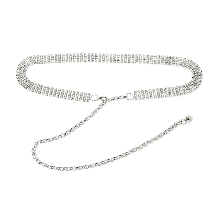 Designer-2019-New-Women-s-Luxury-Elegant-5-Rows-Of-Diamond-Metal-Fine ...