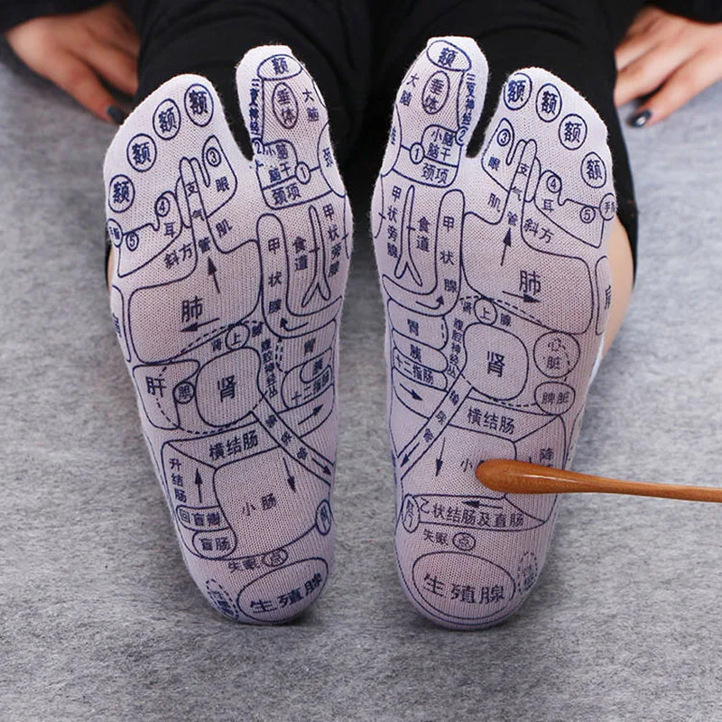 1pair-Acupoint-Massage-Socks-Cotton-Illustration-Acupuncture-Points ...
