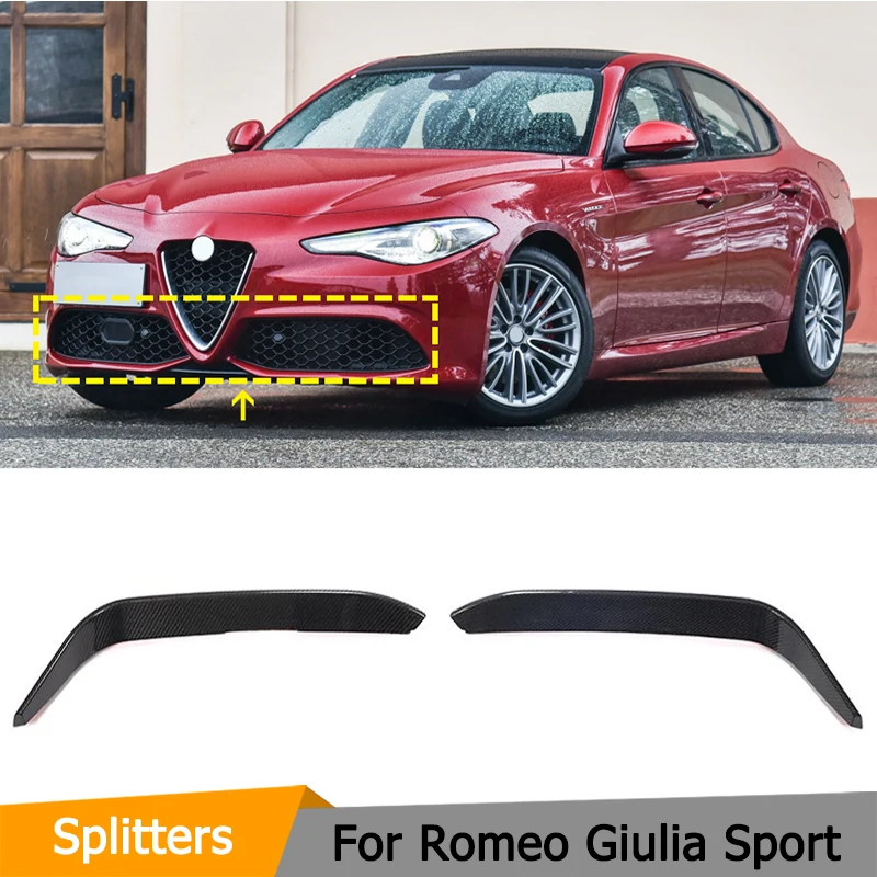 Car Front Bumper Fog Light Covers For Alfa Romeo Giulia Sport 2016 2020 ...