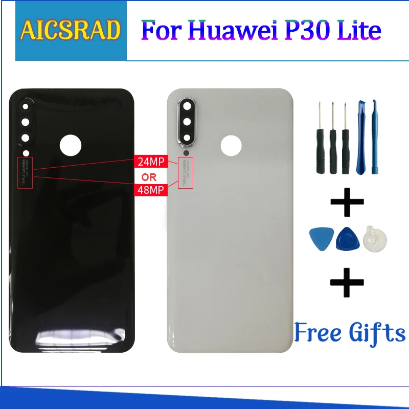Glass-Rear-Housing-Cover-For-Huawei-P30-Lite-Back-Door-Replacement ...