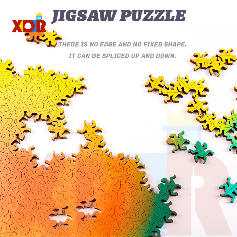 Xdr Impossible Puzzle Adult Borderless Irregular Lizard Graphic Ten ...