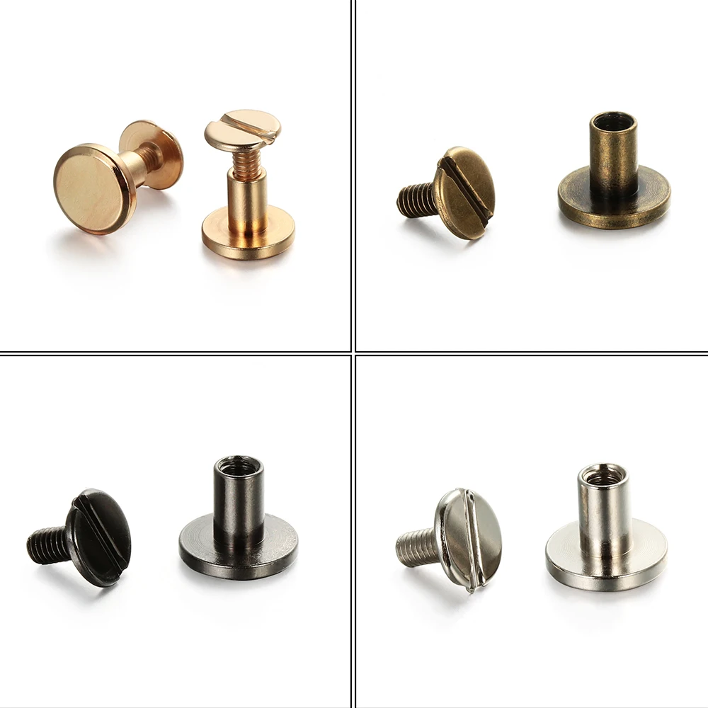 RIVET,bronze-8mm--Boulons à clous solides pour l'artisanat du cuir, vis ...