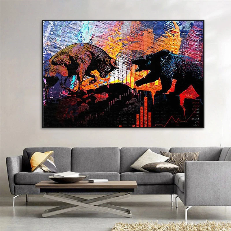 Abstract Bull Painting