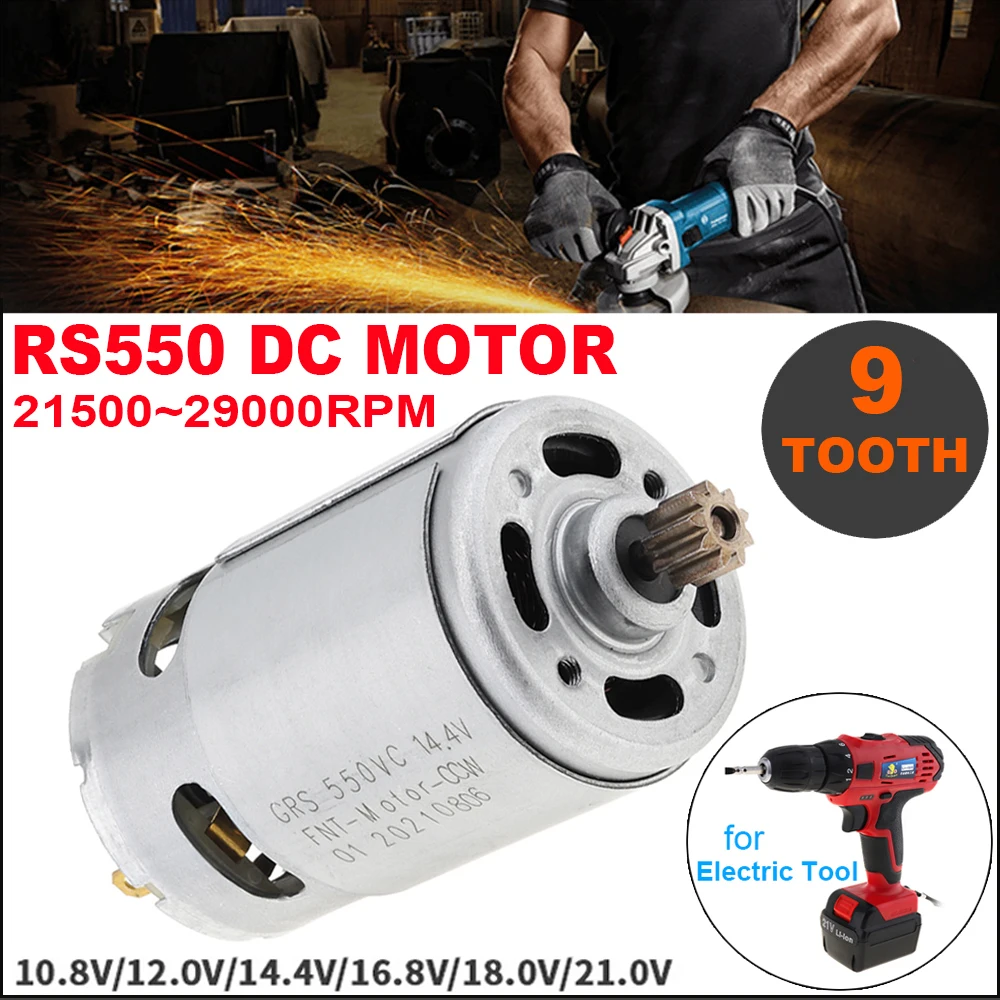 Electric Motor Rs550 10 Teeth | Rs550 12v 19500 Rpm Dc Motor - 1pc ...