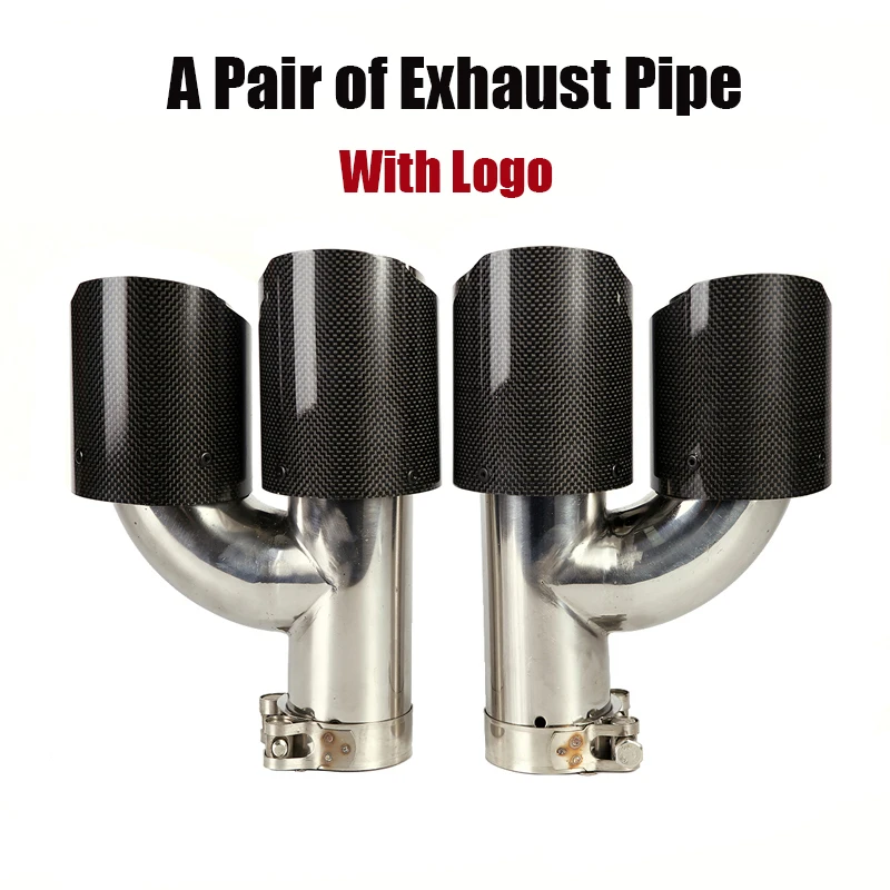 2pcs-63mm-In-89mm-Out-Exhaust-Muffler-Car-Round-Tail-Pipe-Modified-End ...