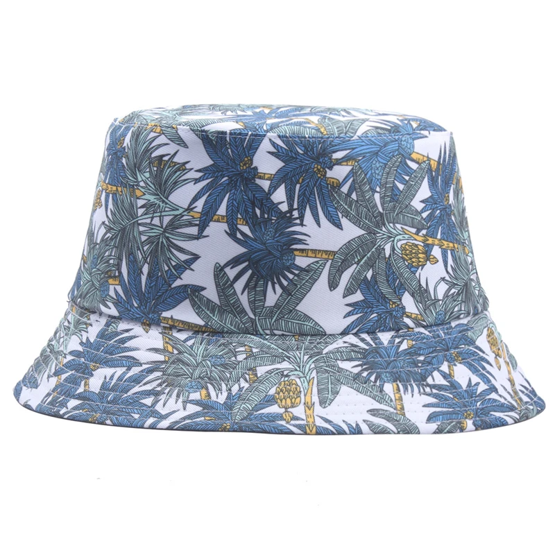 Panama-Bucket-Hat-Men-Women-Tropical-Palm-Bucket-Cap-Coconut-Tree-Print ...