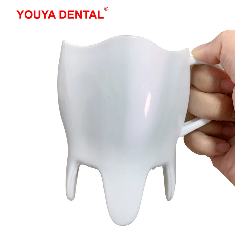 Dental-Tooth-Shaped-Coffee-Mug-Cup-With-Handle-Portable-Travel-Creative ...