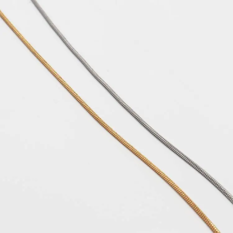 2 Meters/lot 316l Stainless Steel Snake Chain Silver Tone 0.9mm 1.2mm 1 ...